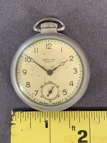 Vtg Westclox Scotty Pocket Watch USA Mechanical Wind Up Parts/Repair | eBay