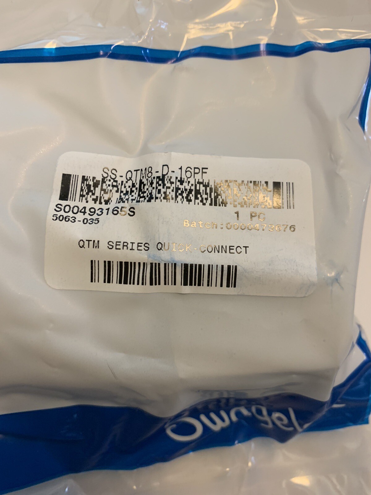 Swagelok SS-QTM8-D-16PF Quick Connect Stem with Valve FNSP for sale ...