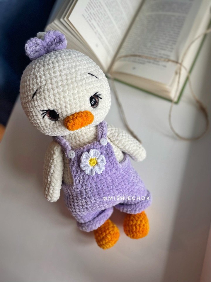 Crochet Duck Plush, Soft Amigurumi Duckling, Handmade Baby Toy | eBay UK