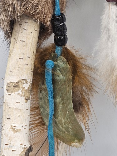 Authentic Navajo Ceremonial Drum/Rattle+,Leather,Sinew,Wood Feathers ...