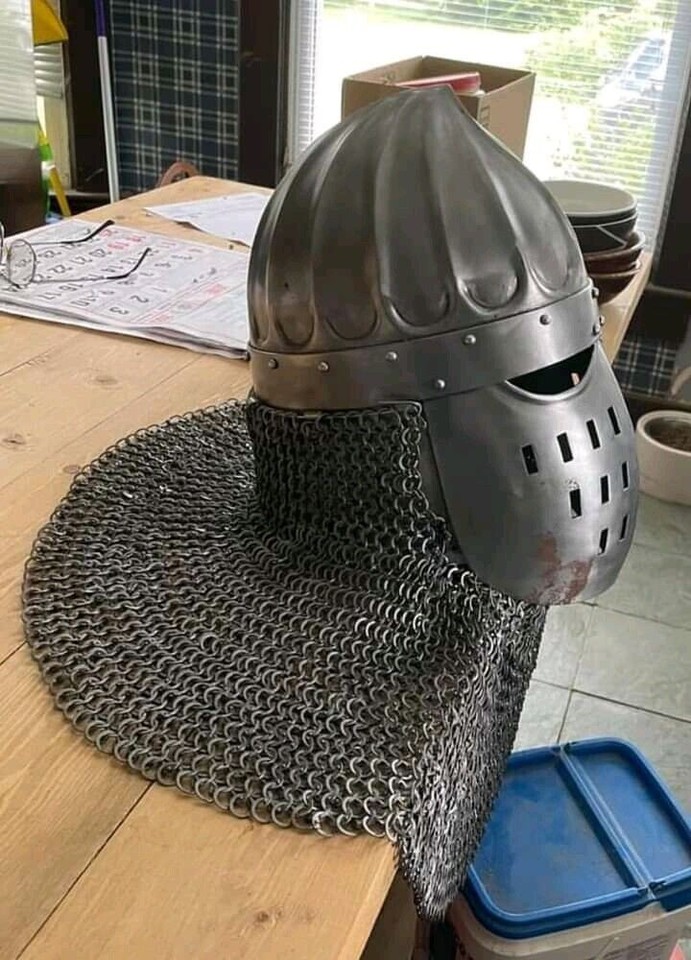 2mm Medieval Combat Helmet,Medieval helmet,battle ready helmet,15th ...