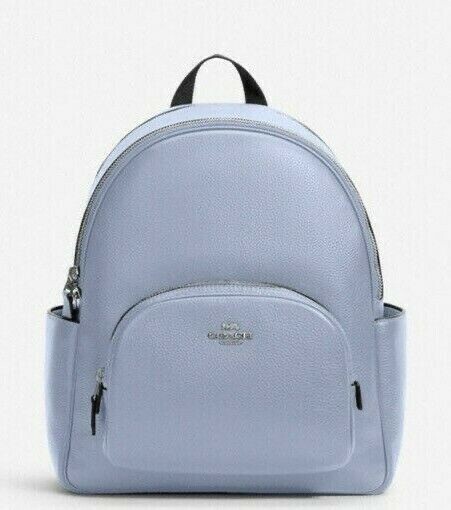 Coach 5666 COURT Backpack Pebble Leather Twilight Blue for sale online ...