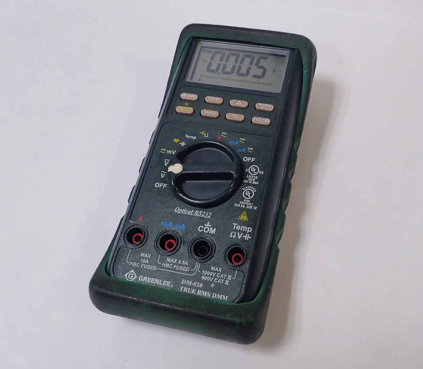 GREENLEE DM-820 TRUE RMS DMM DIGITAL MULTIMETER, CAT III 1000V / CAT IV ...