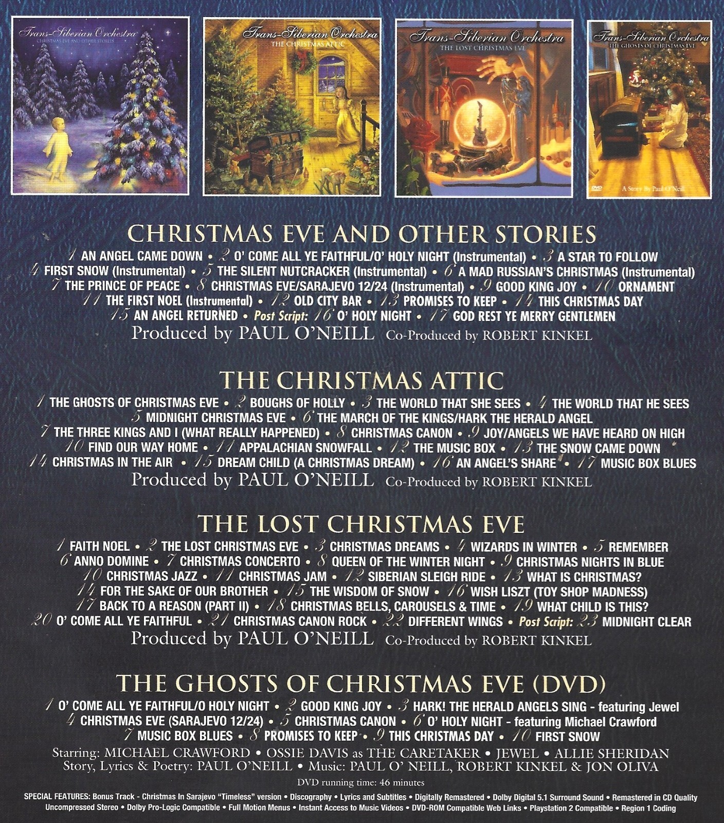 TRANS-SIBERIAN ORCHESTRA THE CHRISTMAS TRILOGY - 4 DISC SET - 3CD + DVD ...