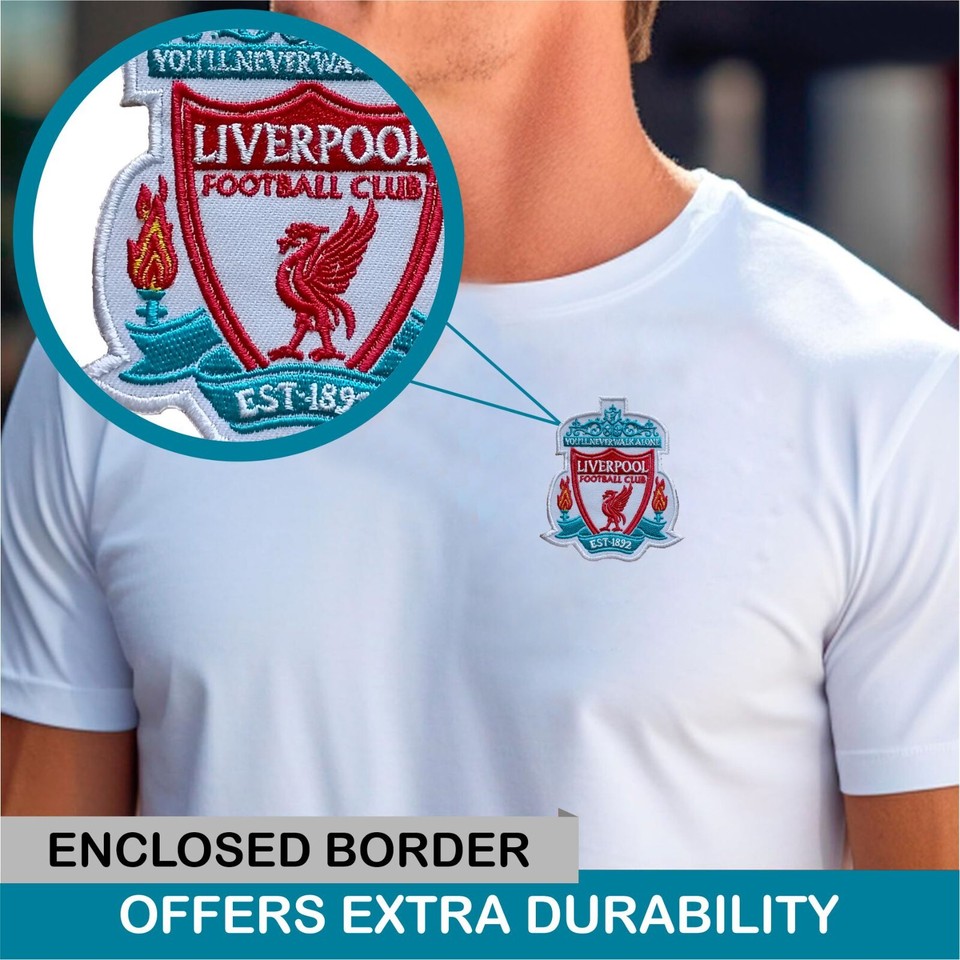 Liverpool FC Logo Iron On Patch - Sew On Patch - Embroidered Patch 3.5 ...