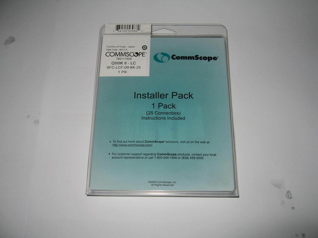 Commscope Fiber Qwik II-LC Connector field installable Blue 25 Pack ...