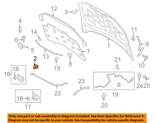 FORD OEM 13-20 Fusion Hood Hood Components-Lower Bumper DS7Z16758A | eBay