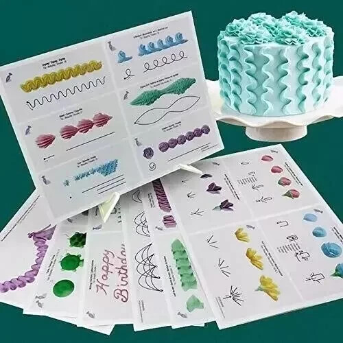 23 Sheet Cake Decorating Practice Board Icing Drawing Paper Sugarcraft ...