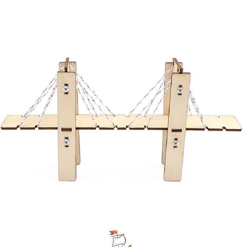 Handmade Wooden Cable-stayed Bridge Truction Kit For Kindergarteners | eBay