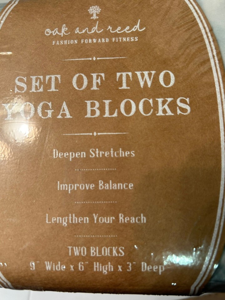 Oak and Reed Yoga Blocks Set of Two 9" x 6" x 3" Green Marble Pattern ...