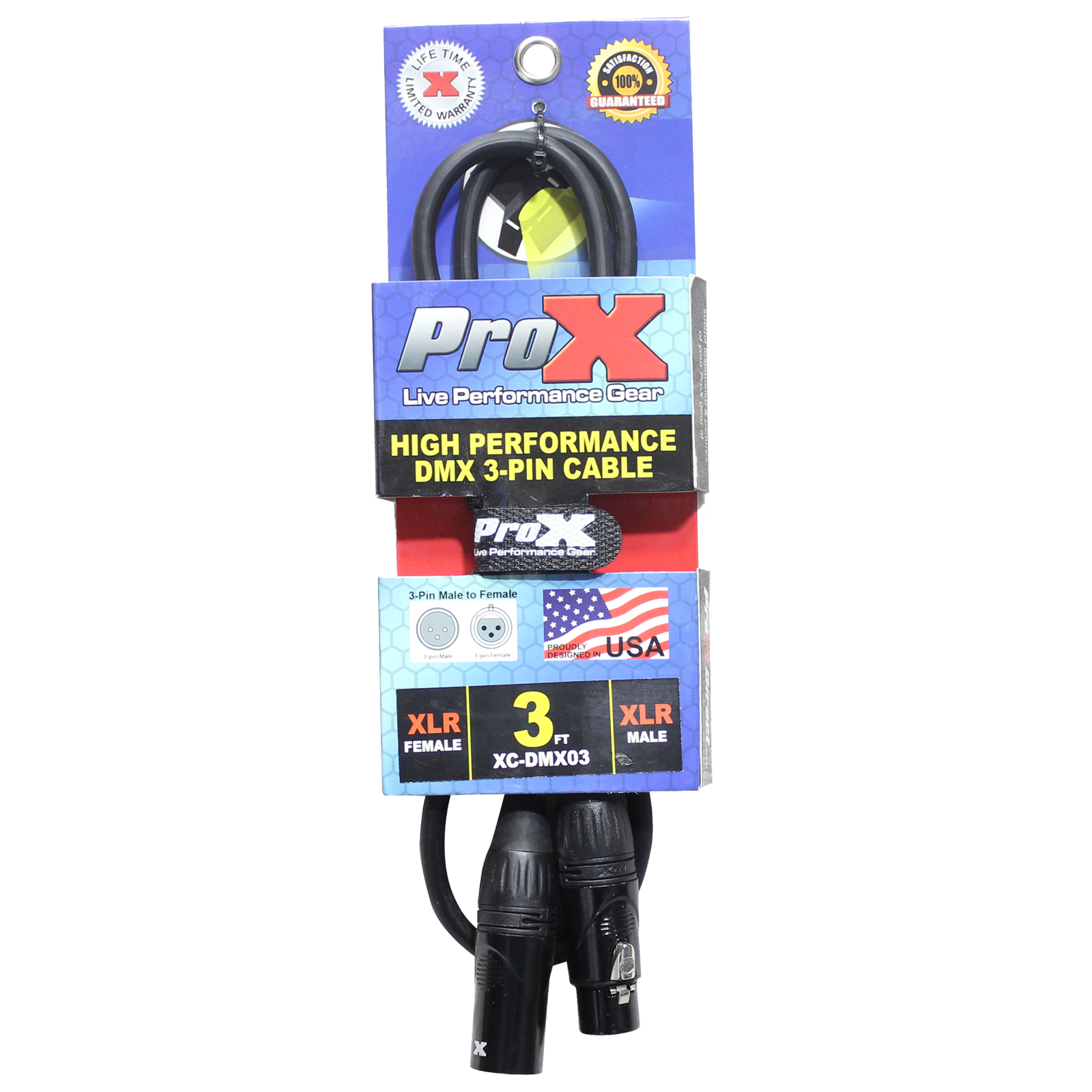 30 DMX Cables 3 Pin 3 ft High Performance Lighting Cables by Prox | eBay