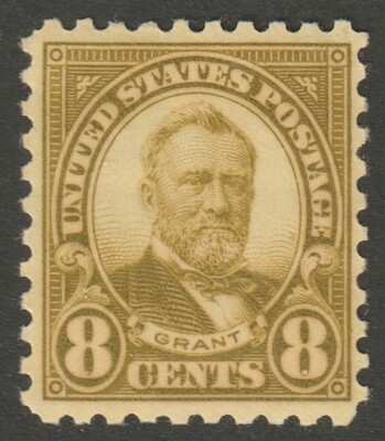 Scott #589 VG/F Perf 10 1923-26 8 Cent Olive Green MHOG MSP_19-62 | eBay