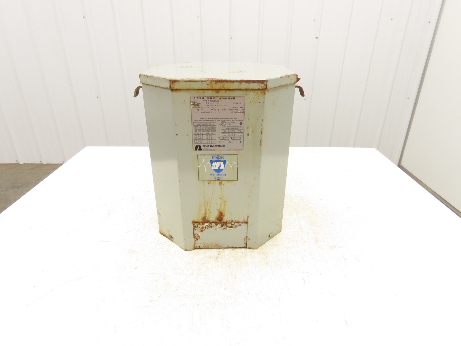 Acme T-2-53517-3S Electric Power Transformer 15kva 1Ph HV 240x480V LV ...