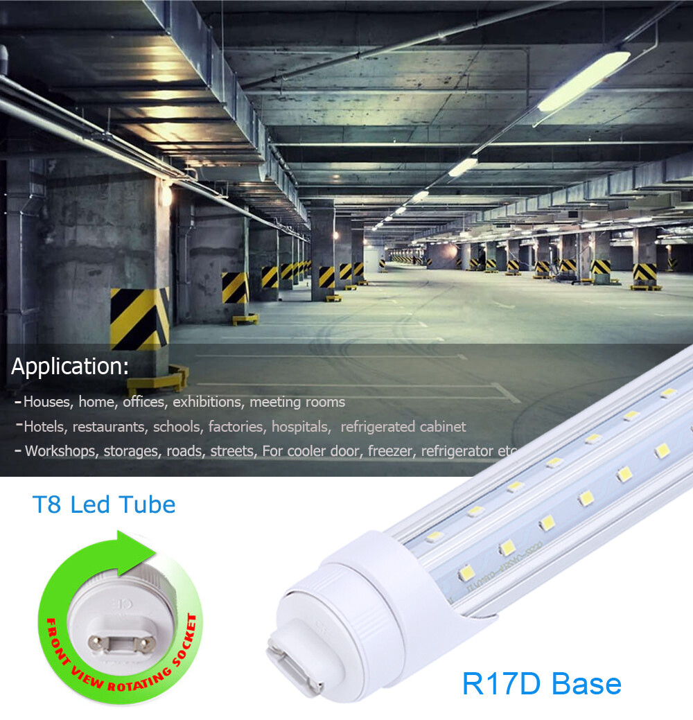 T8 8FT R17D HO 8 Foot Led Tube Light Bulbs 65W Rotatable 8' Led Shop ...