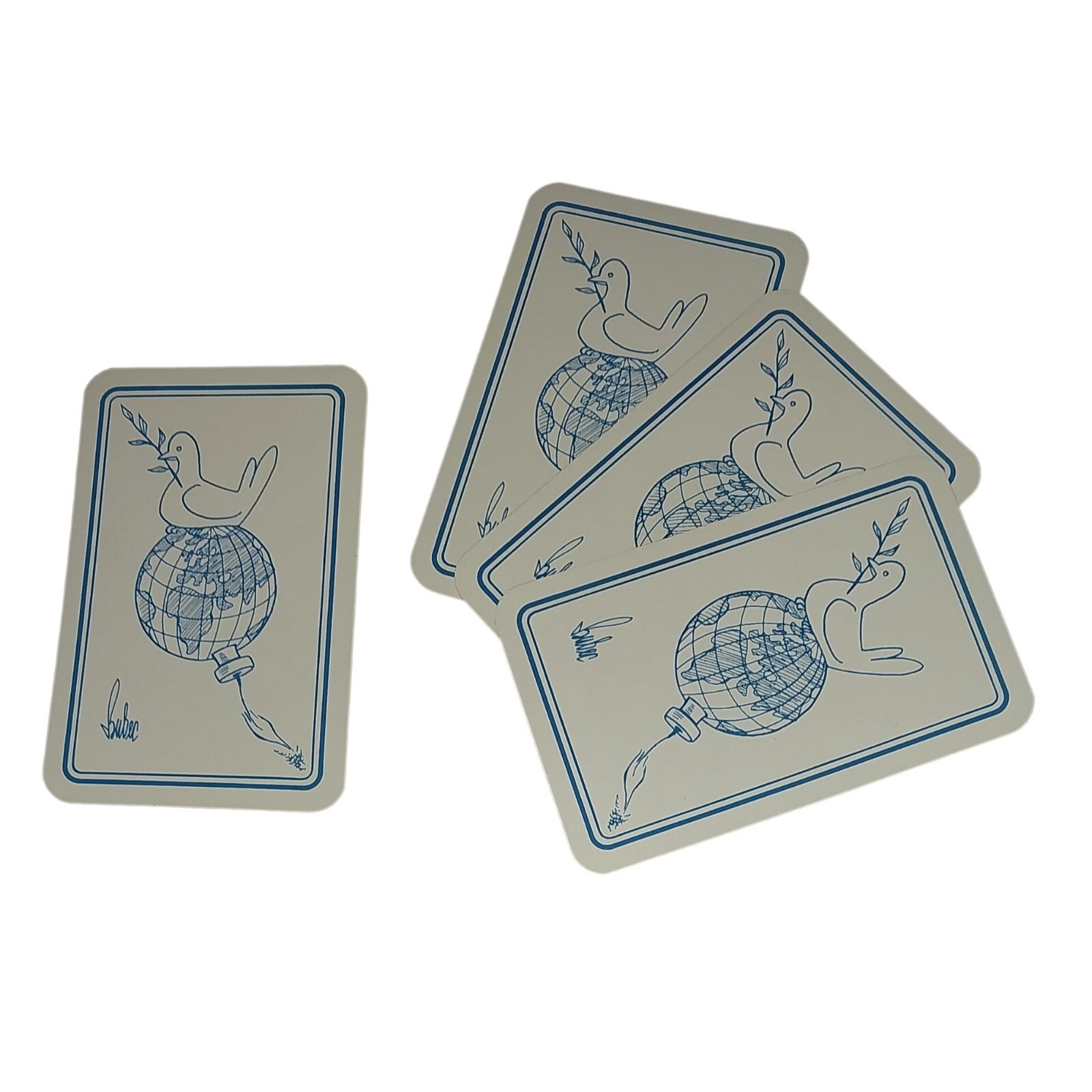 Polit-Poker Playing Card Dove of Peace on Earth Scrapbook Decor Collage ...