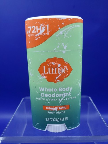 Lume Whole Body Deodorant Smooth Solid - 72 Hour Fresh Alpine (2.6 oz ...