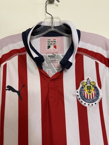 Puma Mens Chivas De Guadalajara Striped Collared Jersey Size Large | eBay