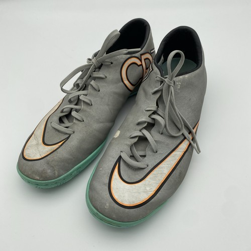 NIKE CR7 MERCURIAL VICTORY V CR IC INDOOR SOCCER SHOES Metallic Silver ...