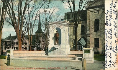1906 POSTCARD GEORGE HAMILTON PERKINS MEMORIAL CONCORD NEW HAMPSHIRE NH ...