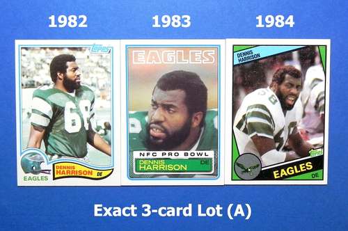 Dennis Harrison 1982-1983-1984 Topps Exact 3-Card Lot (A) #446-141-329 ...