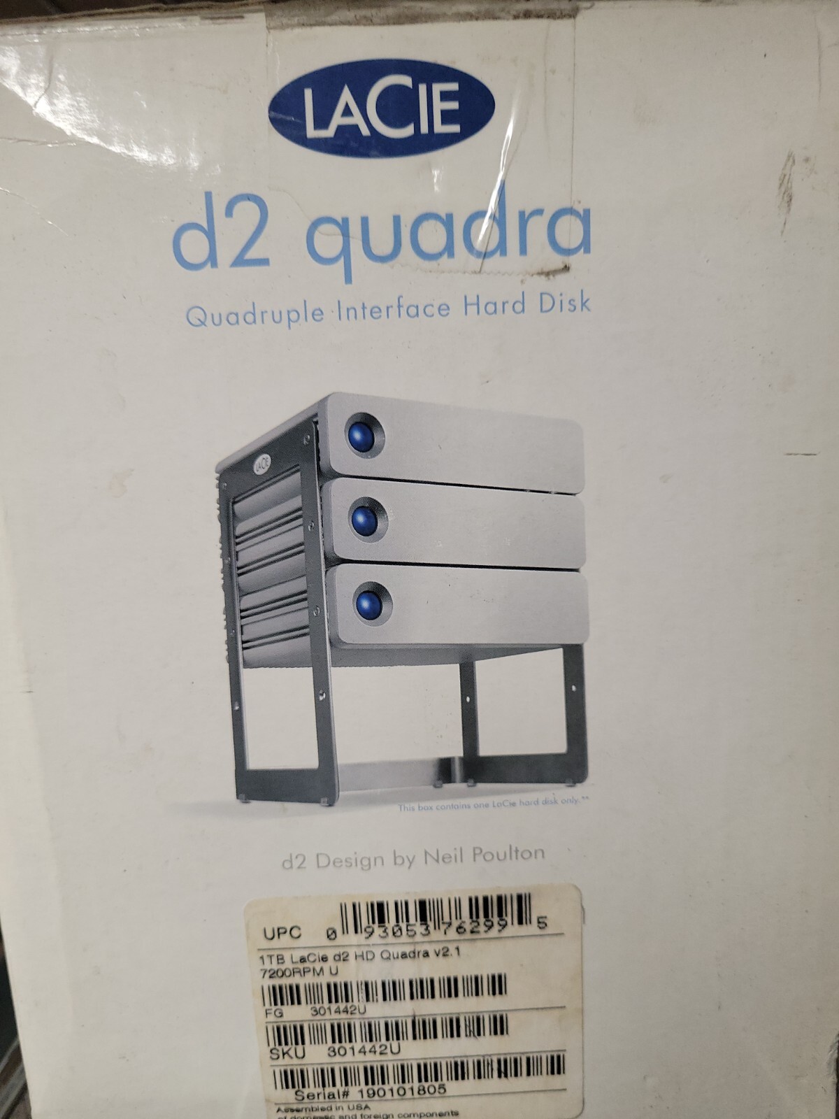 LaCie D2 Quadra 1000GB External 7200RPM (301442U) HDD for sale online ...