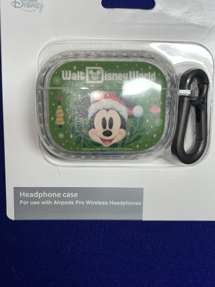 Disney Parks Christmas Santa Mickey Headphone Apple AirPod Pro Case New ...