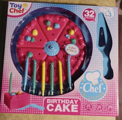 Toy Chef Birthday Party Playset Pretend Cake Happy Set | eBay