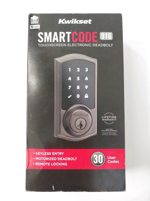 Kwikset SmartCode Zigbee Touchscreen Deadbolt, Venetian Bronze (99160 ...