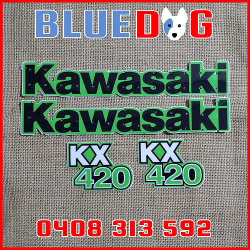 KAWASAKI KX420 1978 78 1979 79 DECALS STICKERS THICK DURABLE PVC ...