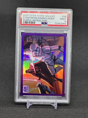 2022 Star Wars Galaxy Stormtroopers Swarm Darth Vader PURPLE 7/25 PSA 9 ...