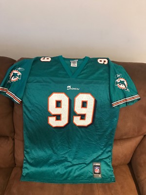 Reebok Jason Taylor Miami Dolphins Football Green Jersey Size XL 18-20 ...