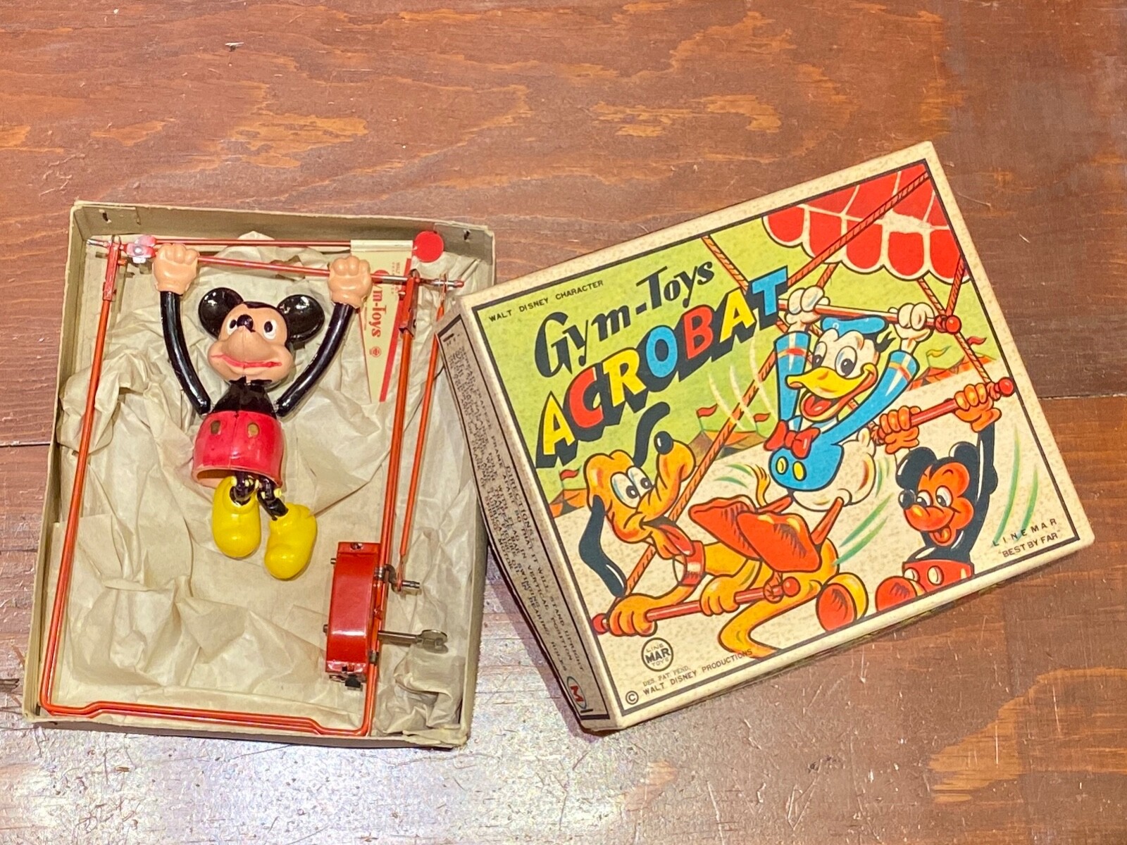 Vintage Mickey Mouse Gym-Toys Acrobat with Original Box | eBay