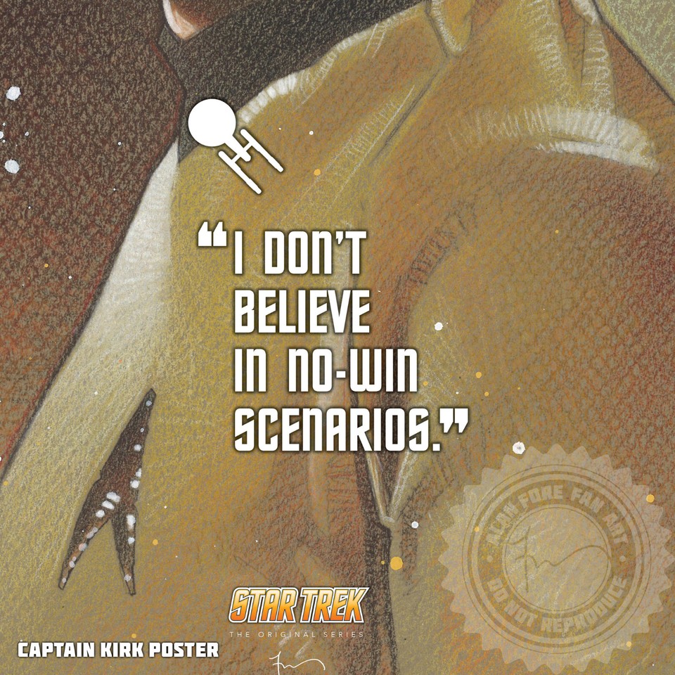 Captain Kirk Poster - Original Character Portrait of James Kirk from ...