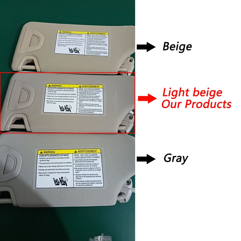 Beige Left Driver Side Sun Visor w/ Light For Nissan Altima 2013-2018 ...