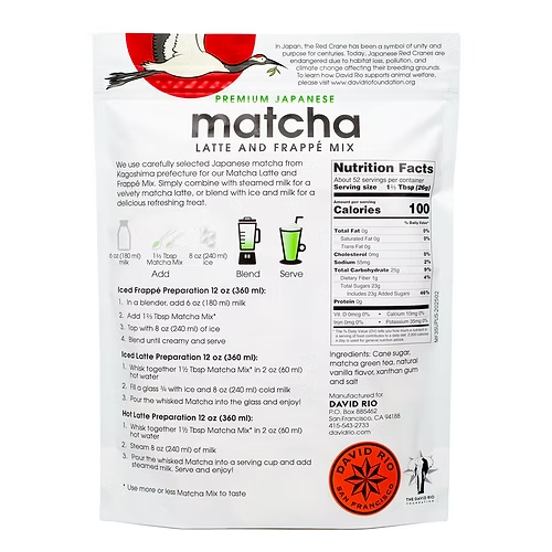 David Rio Matcha Latte & Frappe Mix 3lb Standup Pouch | eBay