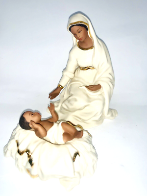African American Baby Jesus In A Manger
