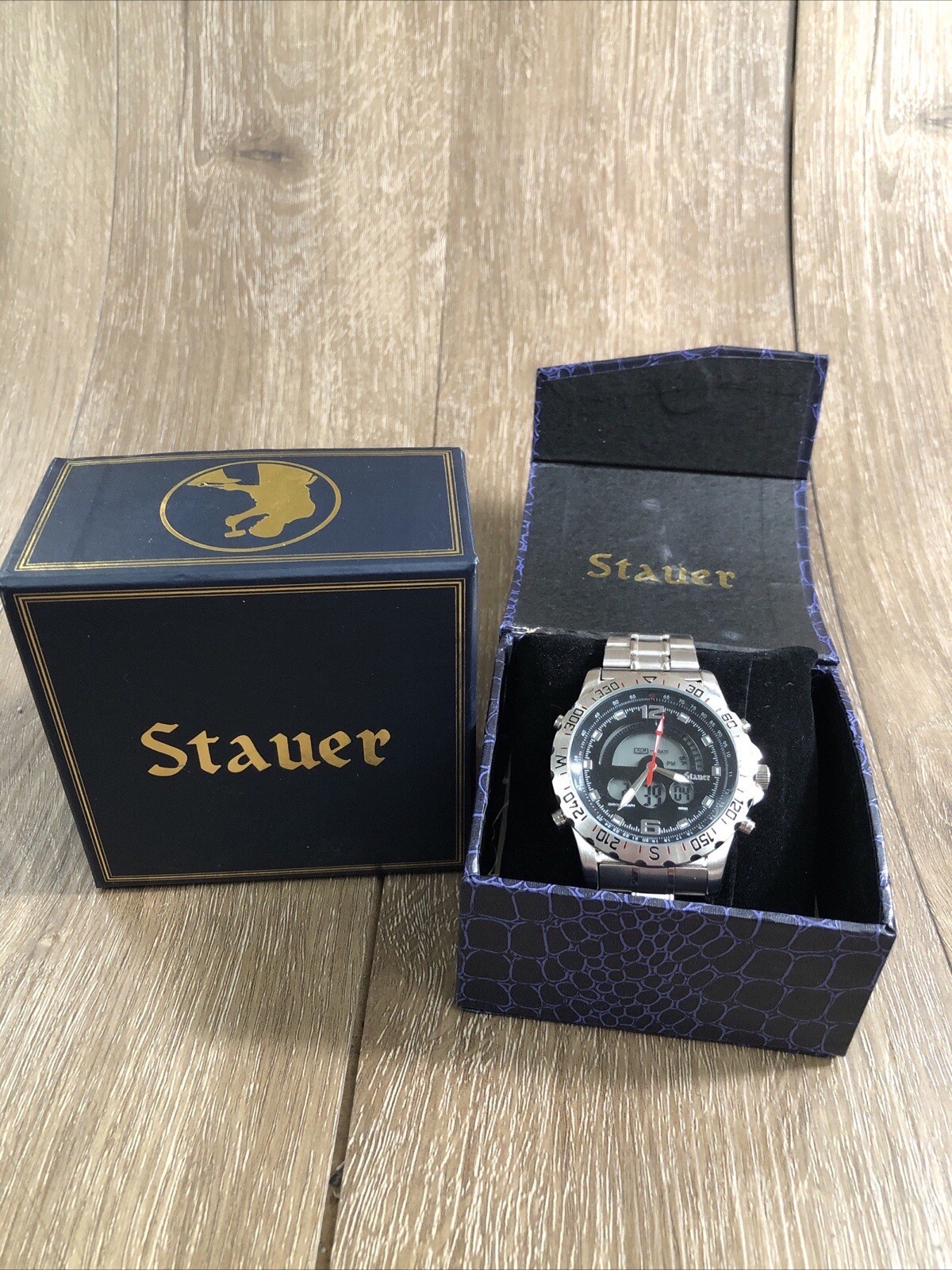 Stauer 19093 Mens Compendium Hybrid Chronograph Watch 3atm 47mm for ...