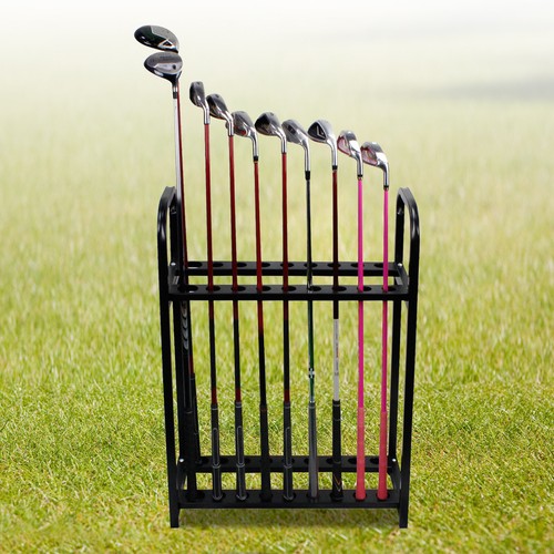 18-hole Golf Club Display Stand Black Golf Putter Storage Organizer ...
