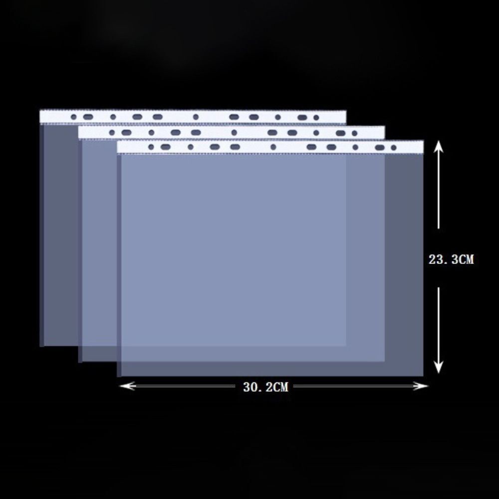 100PCS Transparent Documents Pouch Loose Leaf Archive Bag | eBay Australia