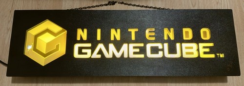 Vintage Nintendo GameCube Game Store Light Up Sign GameStop Kiosk Box ...