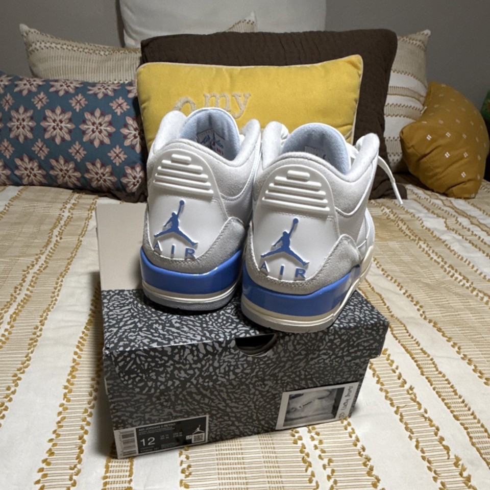 Jordan Air Jordan 3 Retro Lucky Shorts White Blue Sneakers CT8532-101 ...