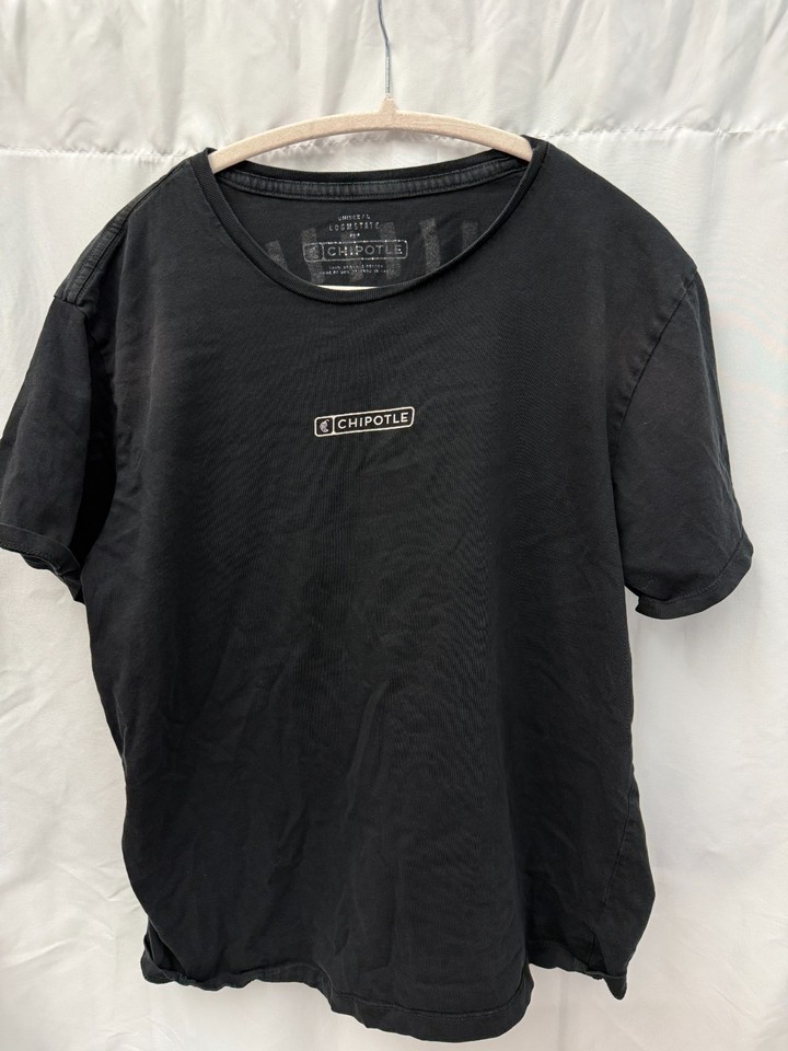 Chipotle Employee Work T-Shirt Black Size Large Uniform Tee Keeping It ...
