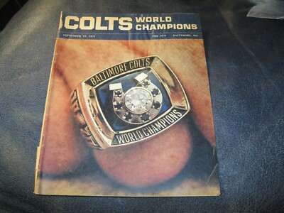 VINTAGE SEPT 19, 1971 BALTIMORE COLTS The Sun Baltimore, MD Magazine | eBay