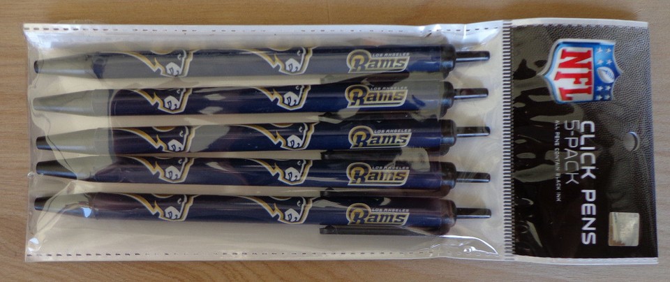 NFL Team Click Pens - 5 pack - ( All Teams ) Black Ink Official ...