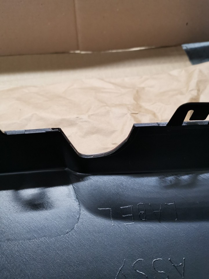 Genuine MINI F55 F56 F57 Front Bumper Number Plate Trim Gloss Black ...