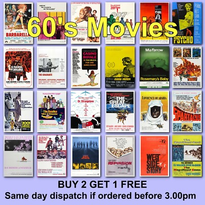 Poster Classic Movie Posters 1960s 60s Film Poster Films HD Borderless ...