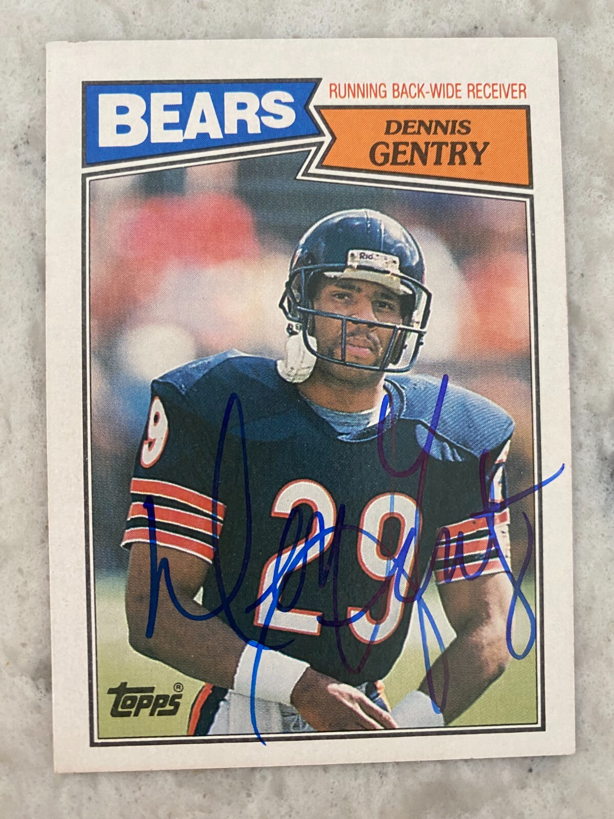 Dennis Gentry signed CHICAGO BEARS card 1987 Topps | eBay