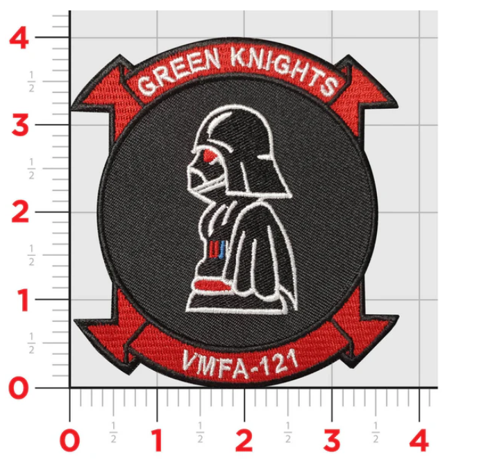 MARINE CORPS VMFA-121 GREEN KNIGHTS DARTH VADER STAR WARS PATCH HOOK ...