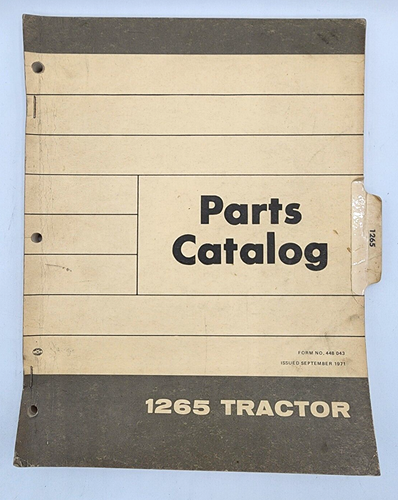 Cockshutt Oliver 1265 Tractor Parts Catalog Manual NO 488 043 Repair ...