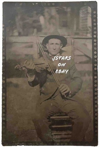 1907 - 1910s FIDDLE PLAYER ONE MINUTE CAMERA CHICAGO PHOTO POSTCARD ...